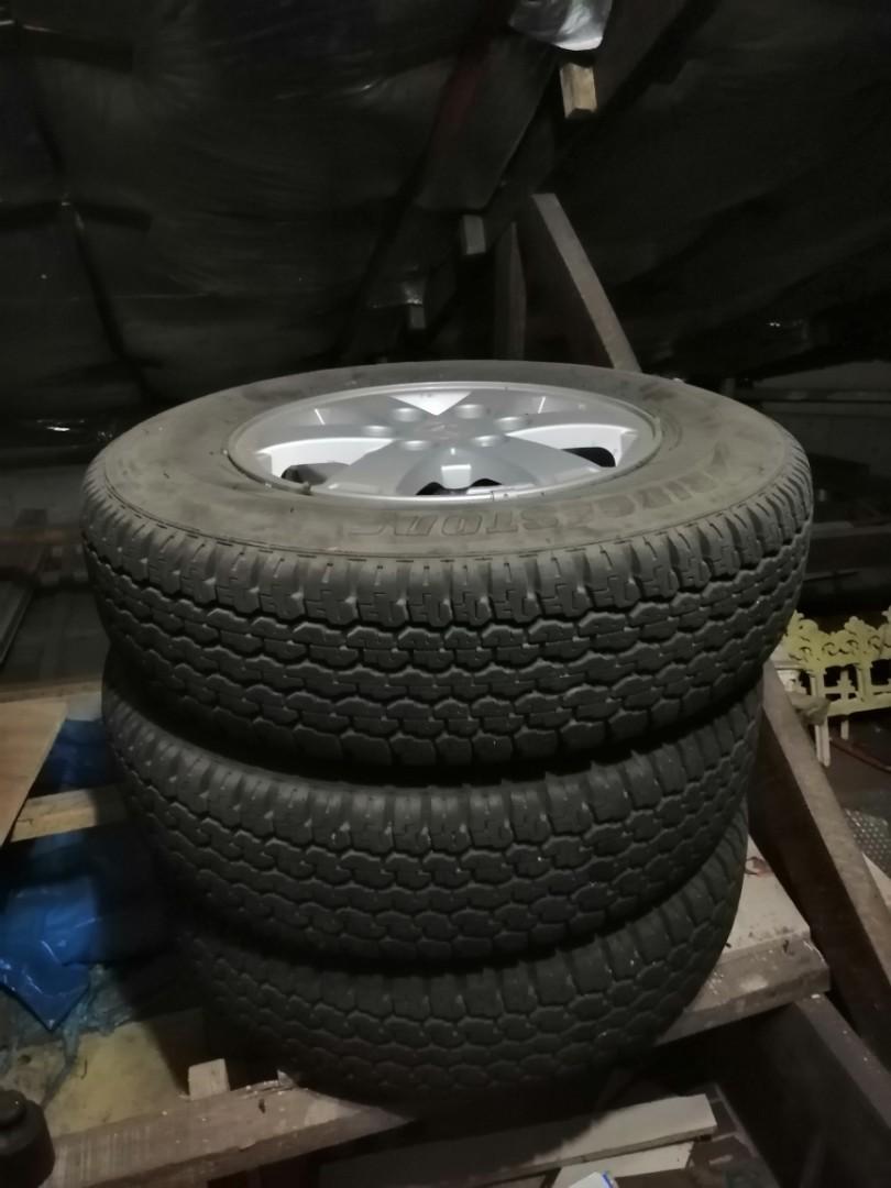 16 inch Mitsubishi Strada stock mags and tires, Car Parts & Accessories ...