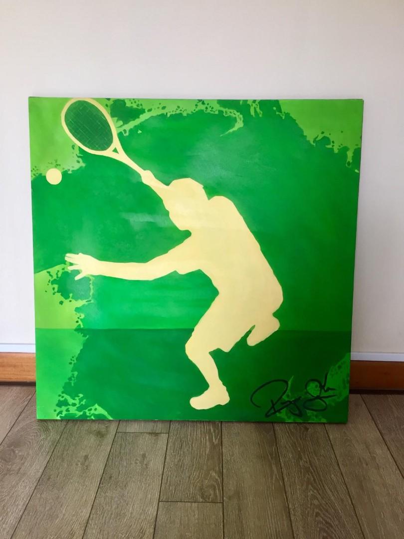 Aerial view of Roger Federer's classic forehand, Hobbies & Toys ...