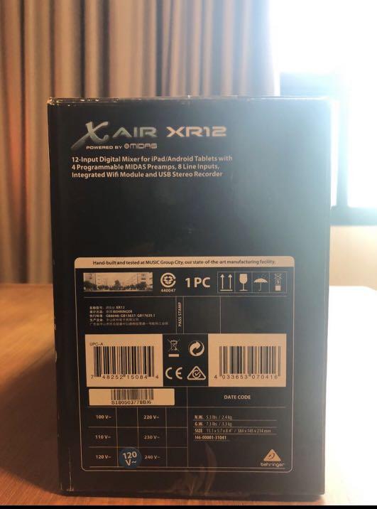 Behringer XAir XR12 12-Input Digital Mixer, Audio, Other Audio ...