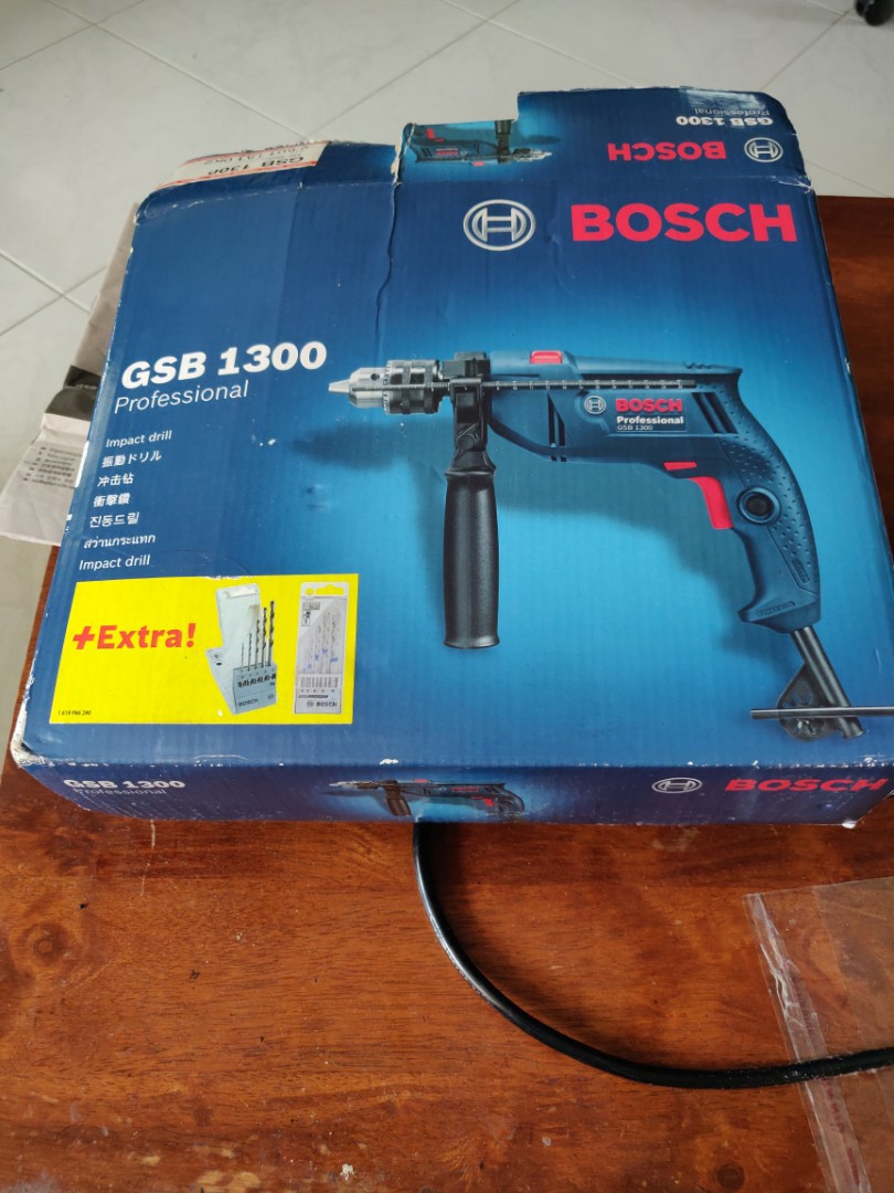 Bosch Drill GSB 1300 professional, Furniture & Home Living, Home ...