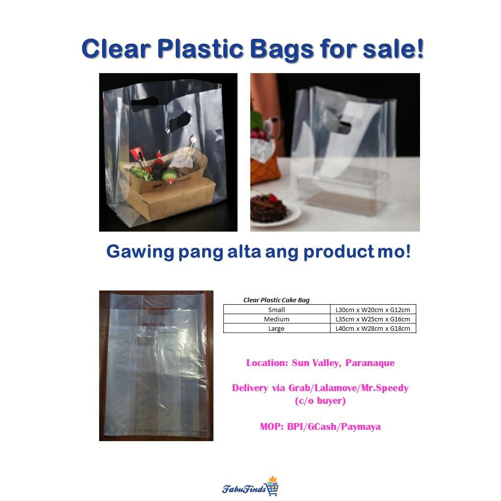 Clear Plastic Bag / Cake Bag / Pastry Bag / Food Bag / Nice Packaging ...