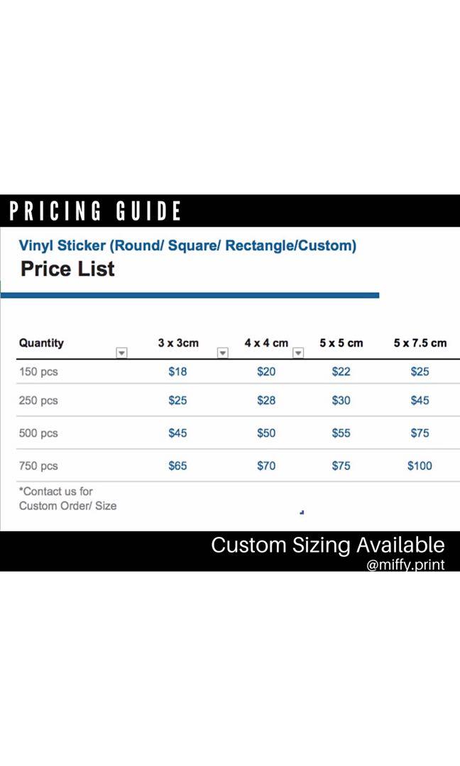 Custom Vinyl Sticker Size 4 cm, Hobbies & Toys, Stationery & Craft ...