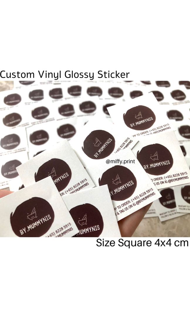 Custom Vinyl Sticker Size 4 cm, Hobbies & Toys, Stationery & Craft ...