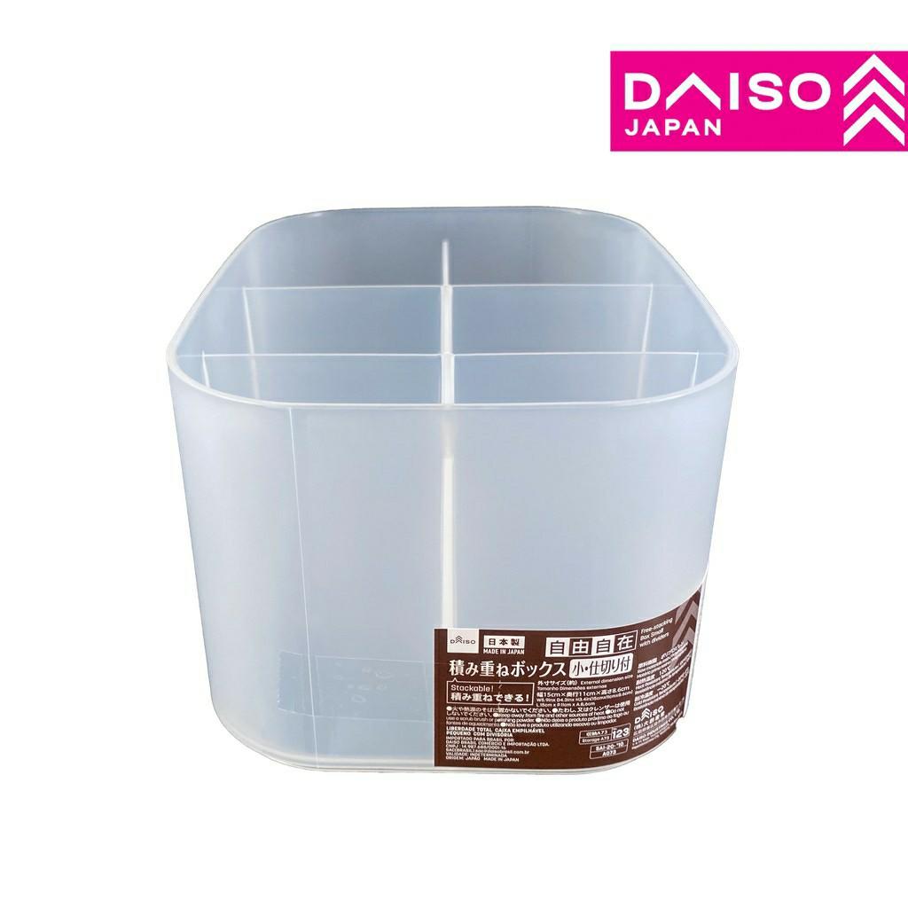 DAISO Stacking Box Small With Dividers, Furniture & Home Living, Home ...