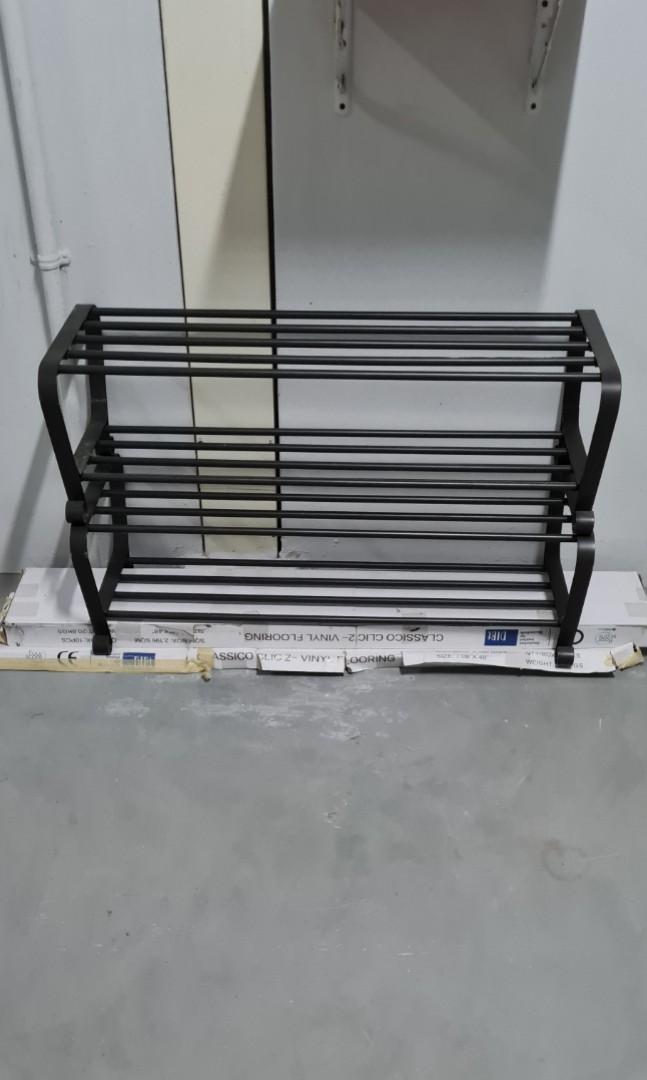 Ikea Black Metal Shoe Racks, Everything Else on Carousell