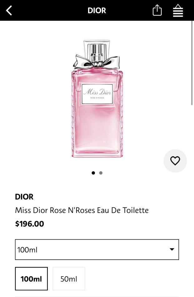 Miss Dior Roses N Roses perfume 100ml, Beauty & Personal Care ...