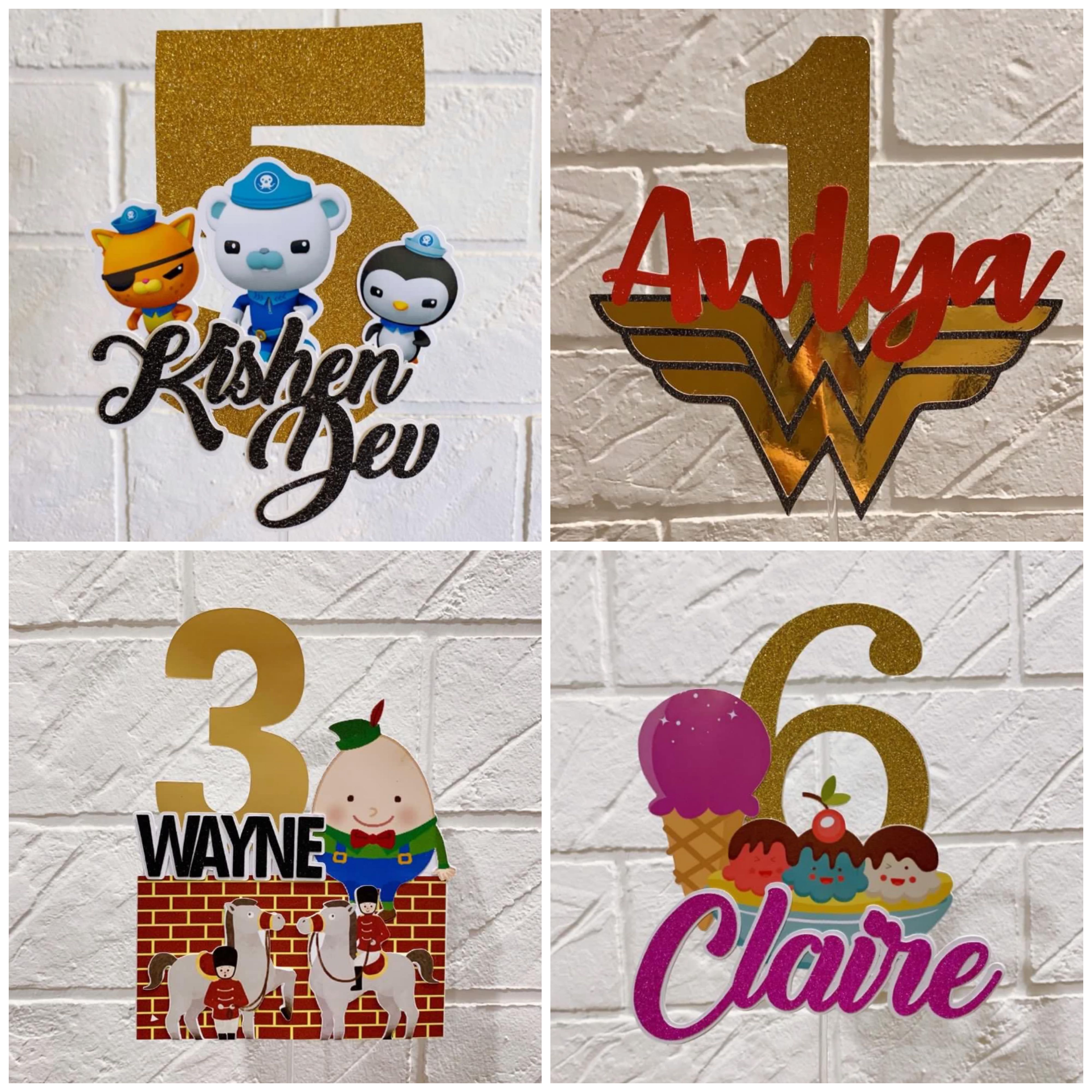 Personalised cake topper - Humpty Dumpty | ice cream | octonauts ...