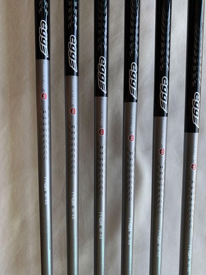PRGR 2018 Egg forged iron set 5-P (6 pieces) w/ PRGR M-40 SR-flex carbon shafts, Sports ...