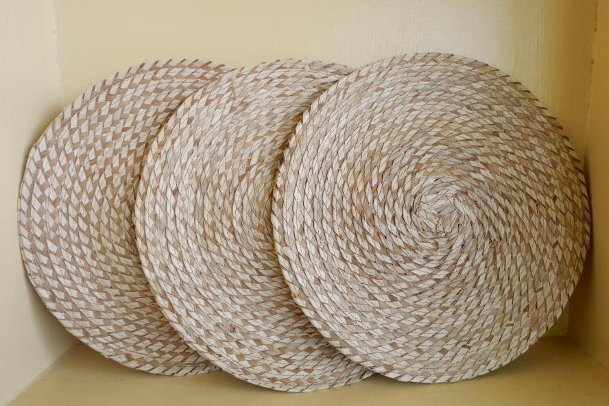 Round Buri Placemat, Hobbies & Toys, Stationary & Craft, Handmade Craft ...