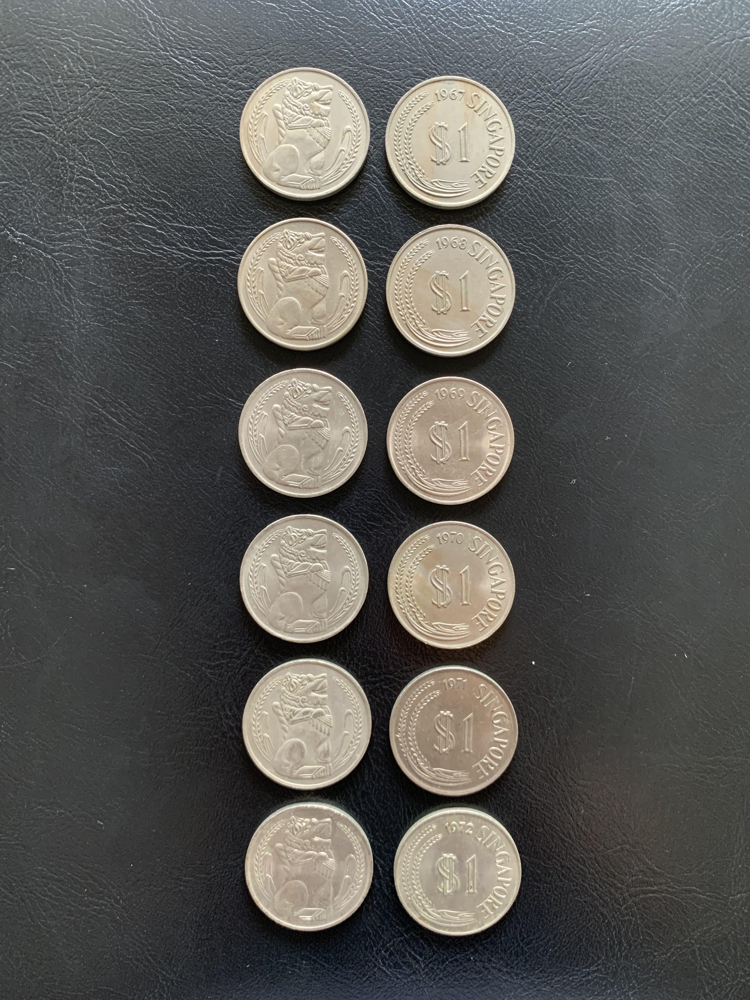 Singapore $1 old Merlion Coin 1967-1972, Vintage & Collectibles ...