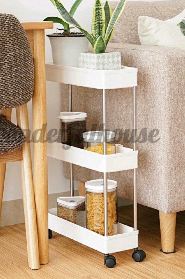 Slim Slide Out Kitchen Trolley Rack Holder Storage, Furniture & Home ...