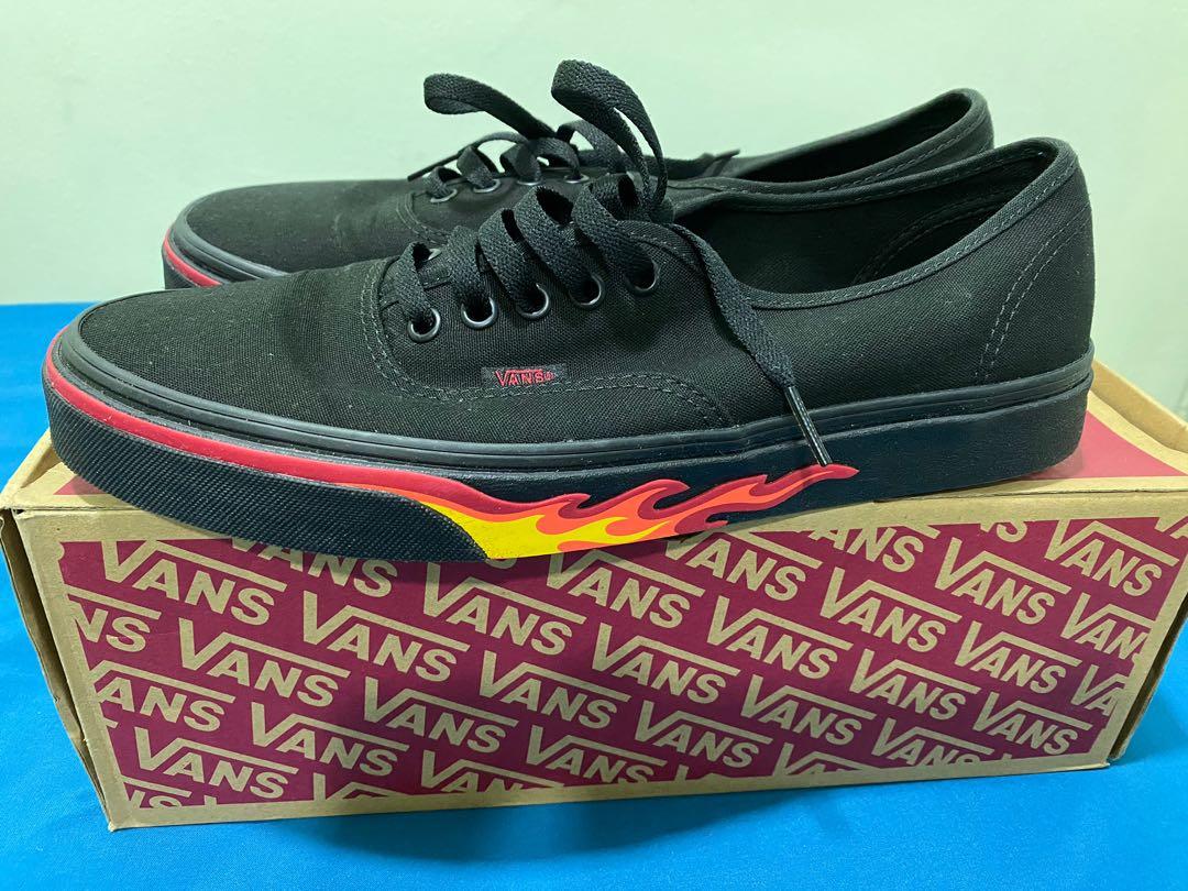 Vans Authentic Flame Wall Black, Men's Fashion, Footwear, Sneakers on ...