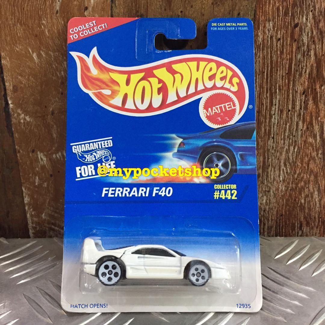 (RESERVED) Vintage Hot Wheels FERRARI F40 - White / 1996 Hotwheels Mainline / Hard to find 5DOT ...