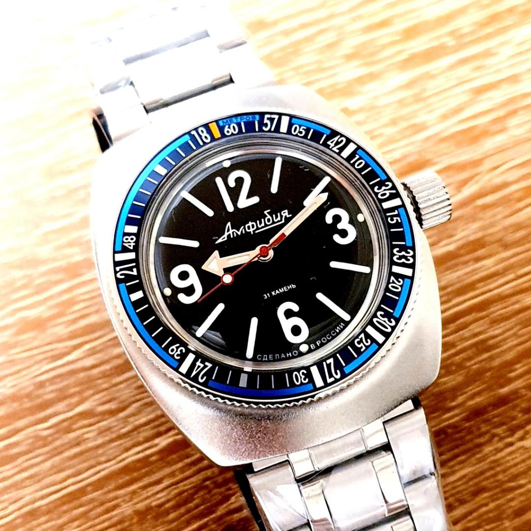 Vostok Amphibia Classic Automatic Mechanical Vintage style dive Watch ...
