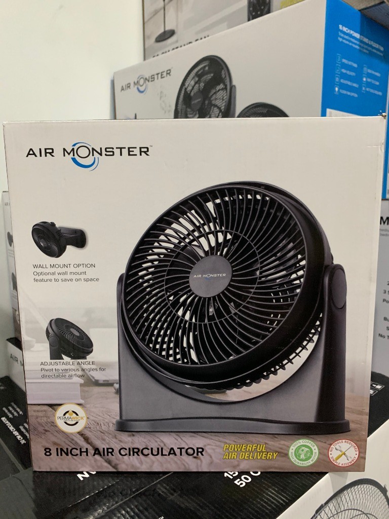 Air Monster 8" Air Circulator Floor Fan, Furniture & Home Living ...