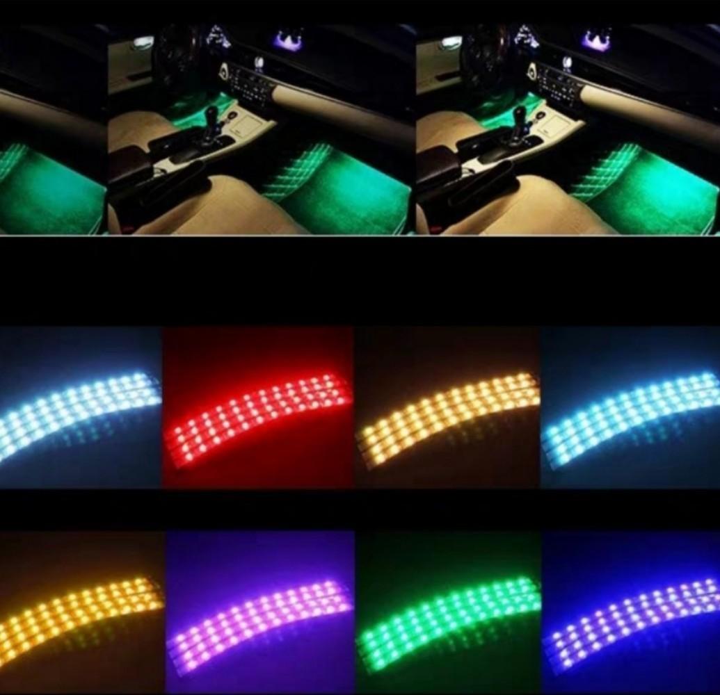 Car LONGEST BRIGHTEST LED Strip Light under seat pedal legroom USB 18 ...
