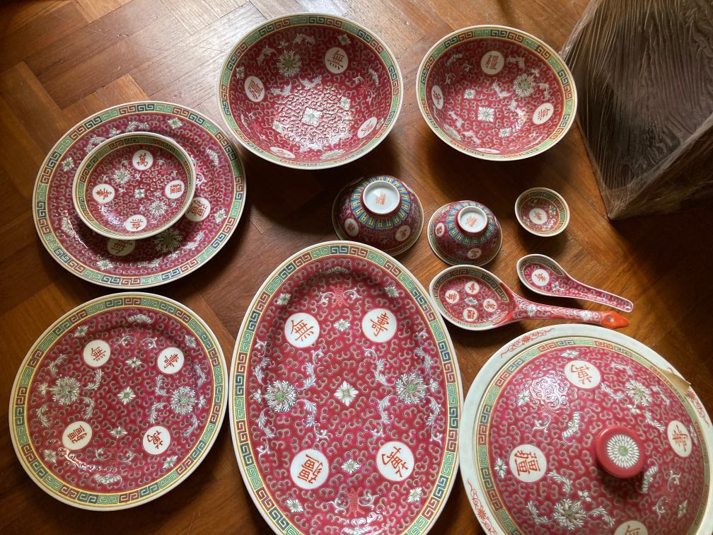 Chinese dinner set (93pc), Furniture & Home Living, Kitchenware ...