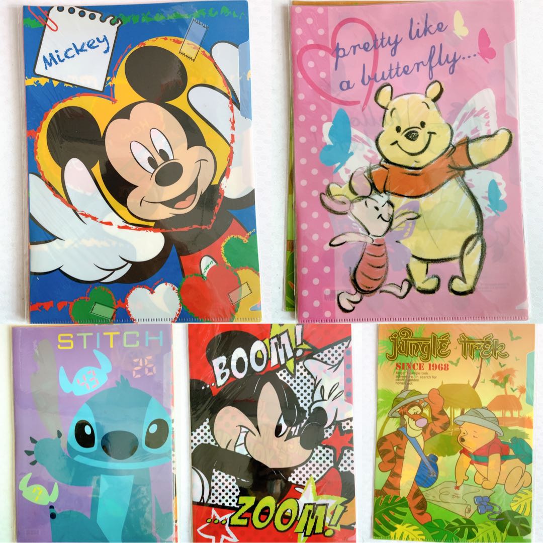 [Clearing] Assorted L Shape Disney File Folders - Mickey & Winnie The ...
