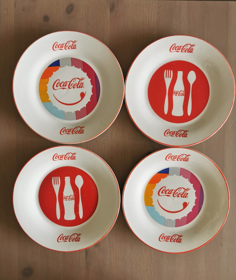 Coca Cola Plates, Furniture & Home Living, Kitchenware & Tableware ...