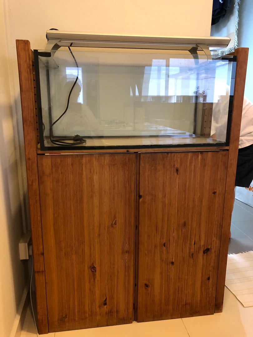 Fish Tank with IKEA Cupboard, Pet Supplies, Homes & Other Pet ...