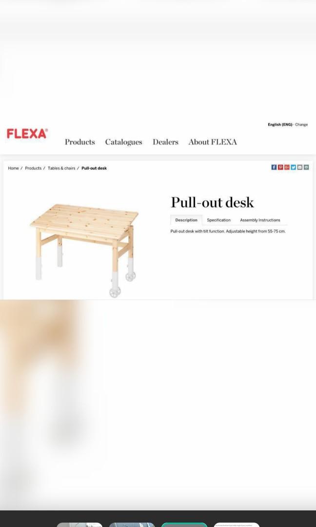 Flexa kids study table and chair, Babies & Kids, Baby Nursery & Kids ...