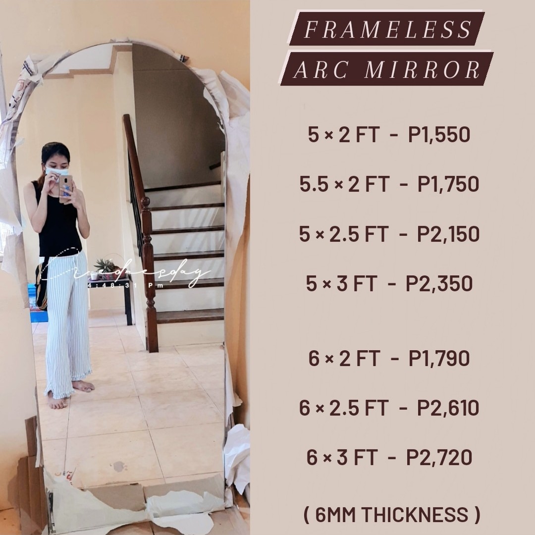 Frameless Arched Arc Mirror, Furniture & Home Living, Home Decor ...