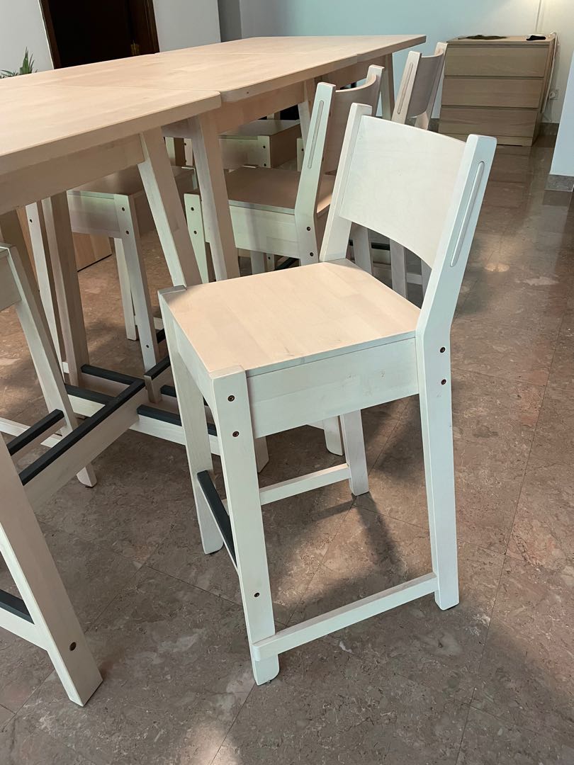 Ikea Norraker Bar Stool (3 pcs available), Furniture & Home Living ...