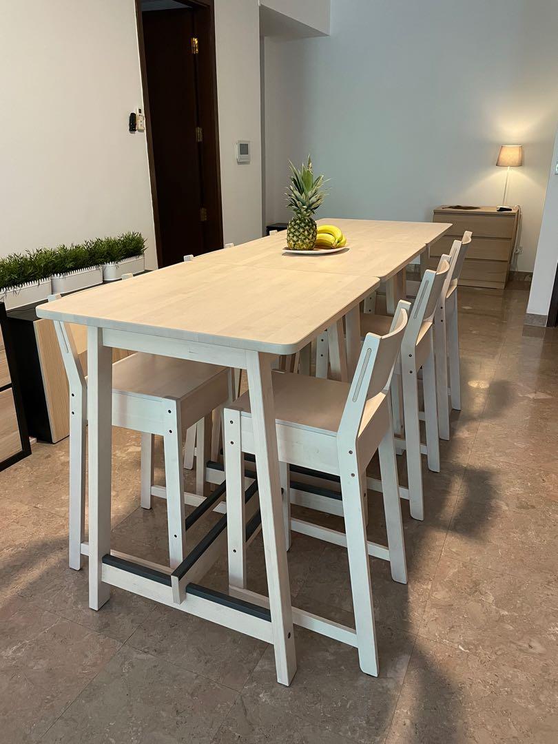 Ikea Norraker Bar Stool (3 pcs available), Furniture & Home Living ...