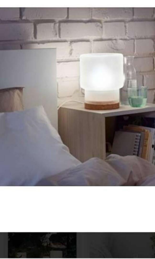 Ikea Sinnerlig biggest frosted hardly used table lamp, Furniture & Home ...