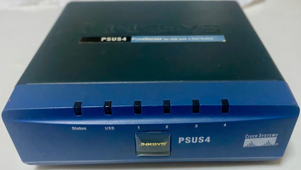 Linksys USB Print Server with 4 port switch, Computers & Tech, Parts ...