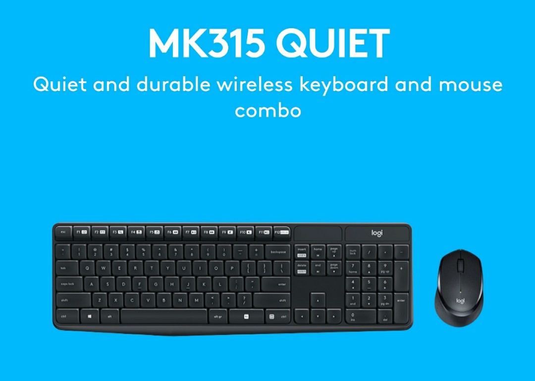 Logitech MK315 Silent Wireless Keyboard And Mouse Combo, Computers ...