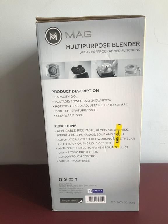 MAG MULTIPURPOSE BLENDER with 7 Preprogrammed Functions, TV & Home ...
