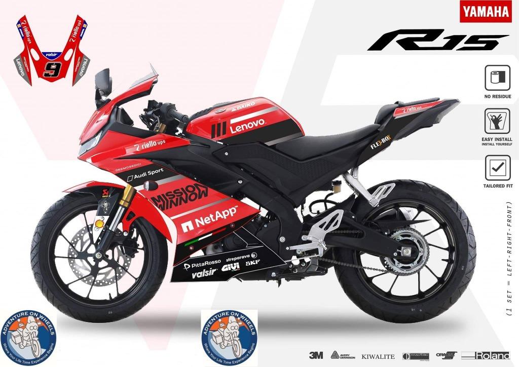 Moto Datuk Singapore Yamaha R15 V3 3M Decal Mission Minnow Edition ...