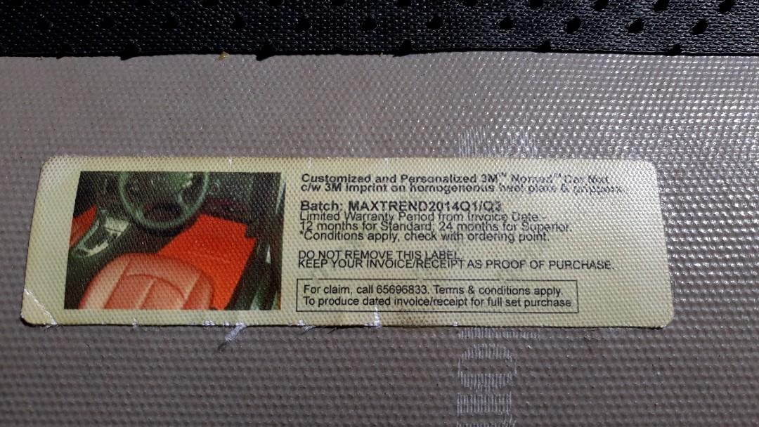 Original 3M Car Mat for Toyota Wish (total 4 pieces), Car Accessories ...