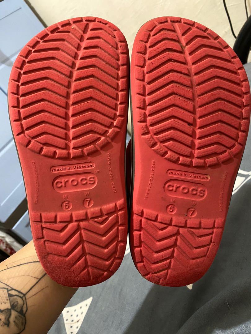 Original Crocs Crocband Clog Red, Women's Fashion, Footwear, Flats ...