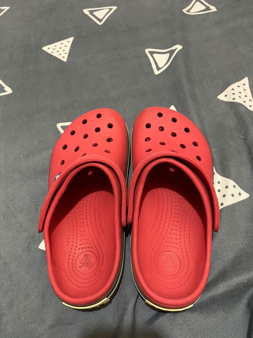 Original Crocs Crocband Clog Red, Women's Fashion, Footwear, Flats ...