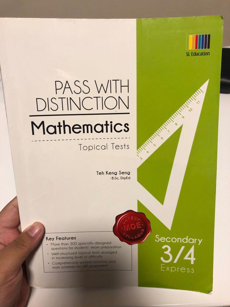 Pass with distinction mathematics assessment book sec3/4, Hobbies & Toys, Books & Magazines ...