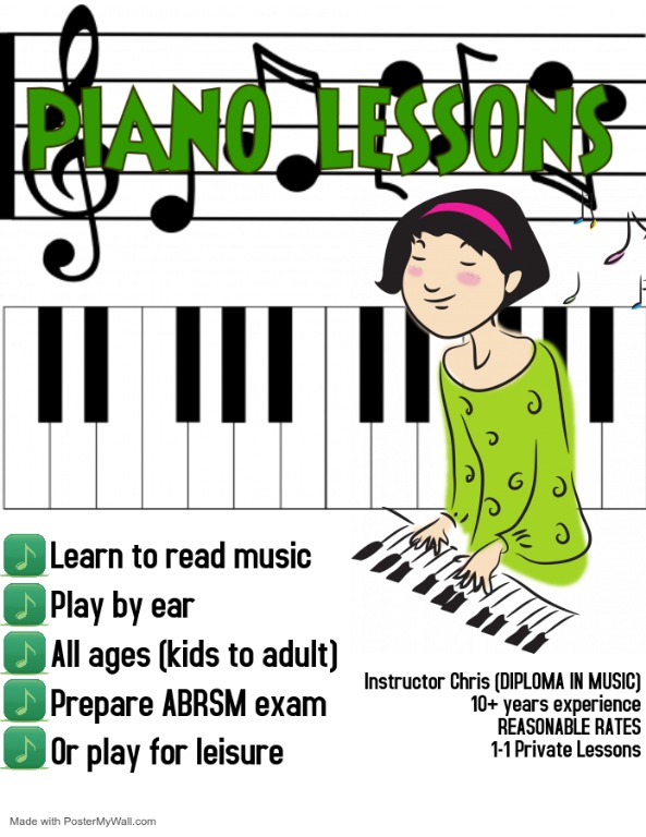 Piano Lesson 1 to 1 private class, Learning & Enrichment, Music & Arts ...