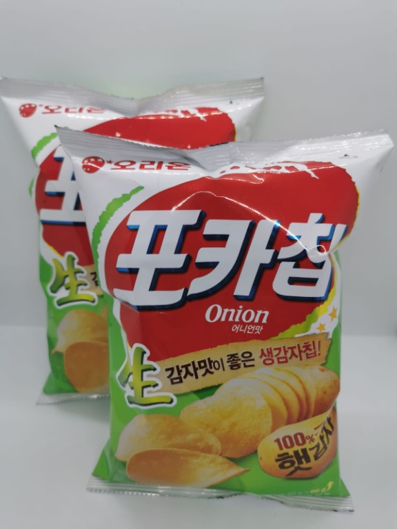 Korean snack/tidbit - Poca Chip Onion Flavor, Food & Drinks, Packaged ...