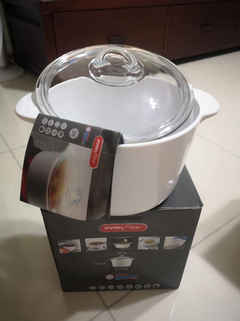 PYROFLAM Ceramic pot. 3 Litre, Furniture & Home Living, Kitchenware ...