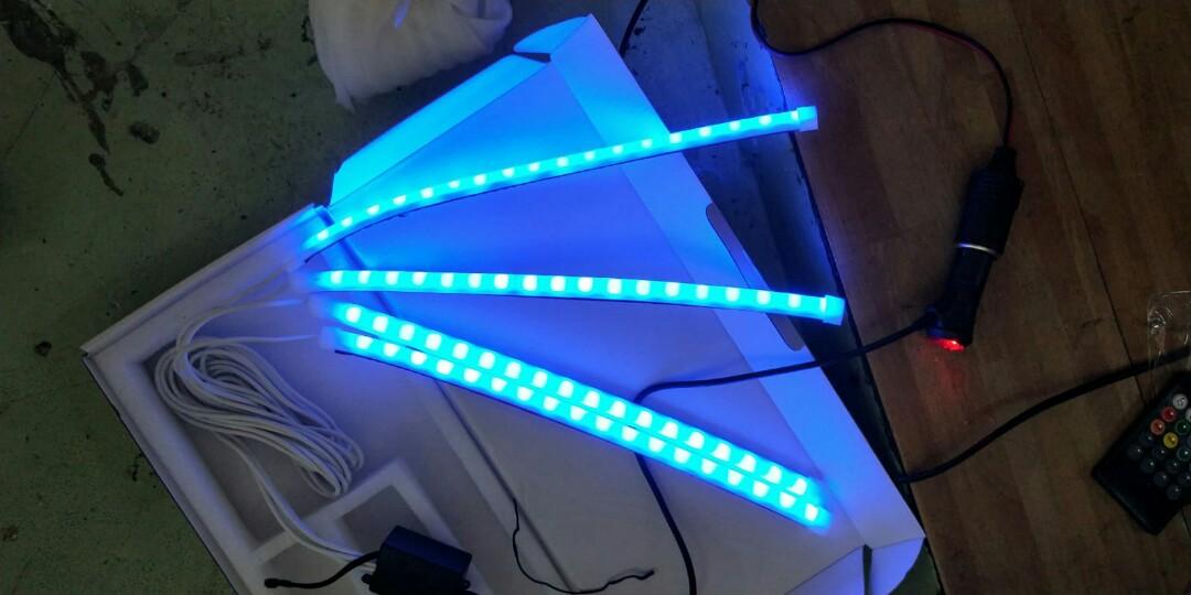 Quality White color Strip@ RGB Car leg room light with remote $20 ...