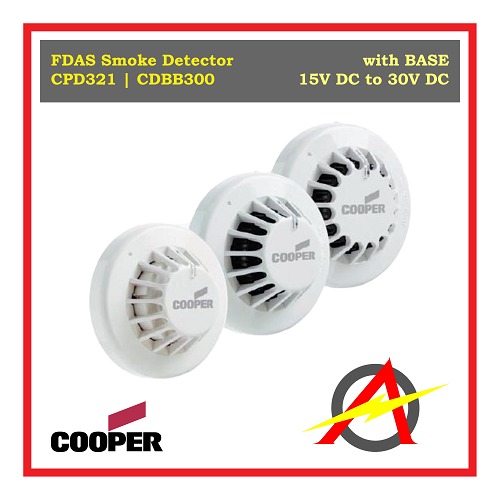 Cooper/Eaton Conventional Optical Smoke Detector CPD321/EFXN533 with ...