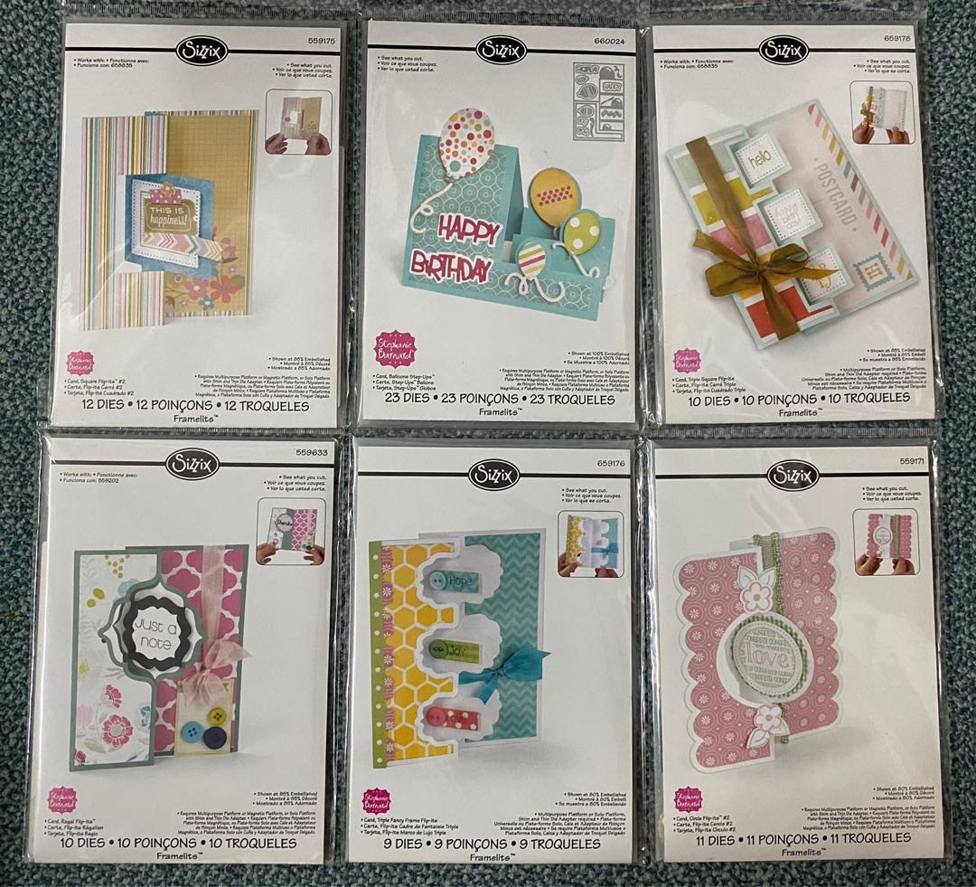 Sizzix Framelits 6 designs, Hobbies & Toys, Stationery & Craft, Craft ...