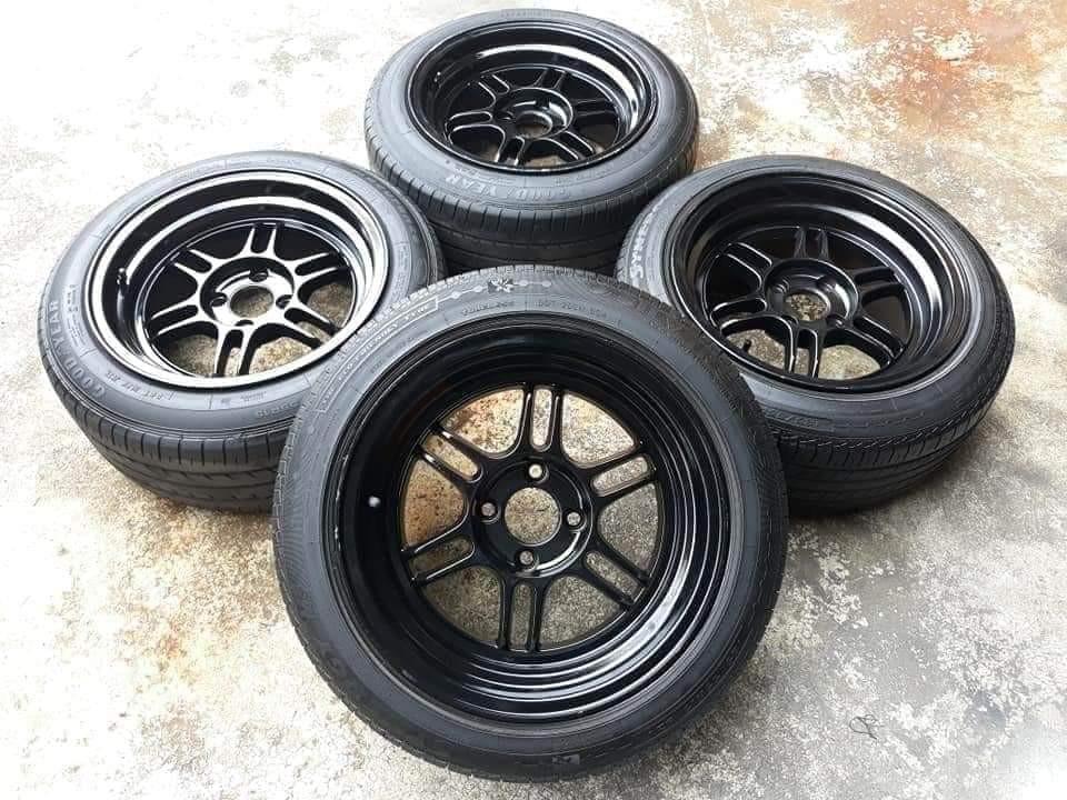 Sportrim Enkei Rpf1 15" pcd 4x100, Auto Accessories on Carousell