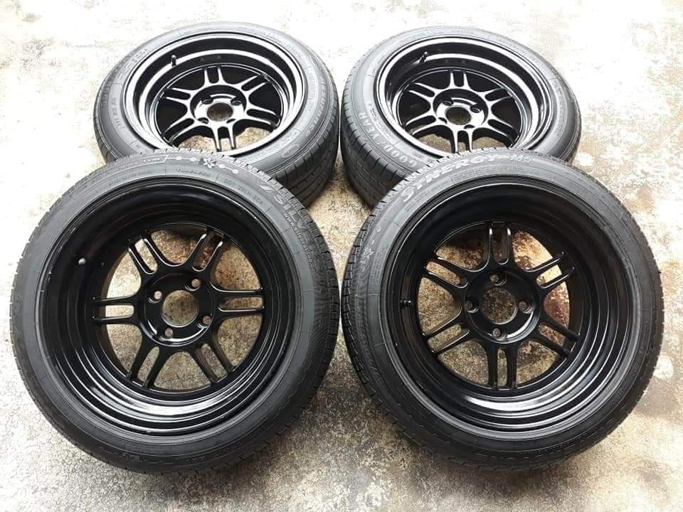 Sportrim Enkei Rpf1 15" pcd 4x100, Auto Accessories on Carousell