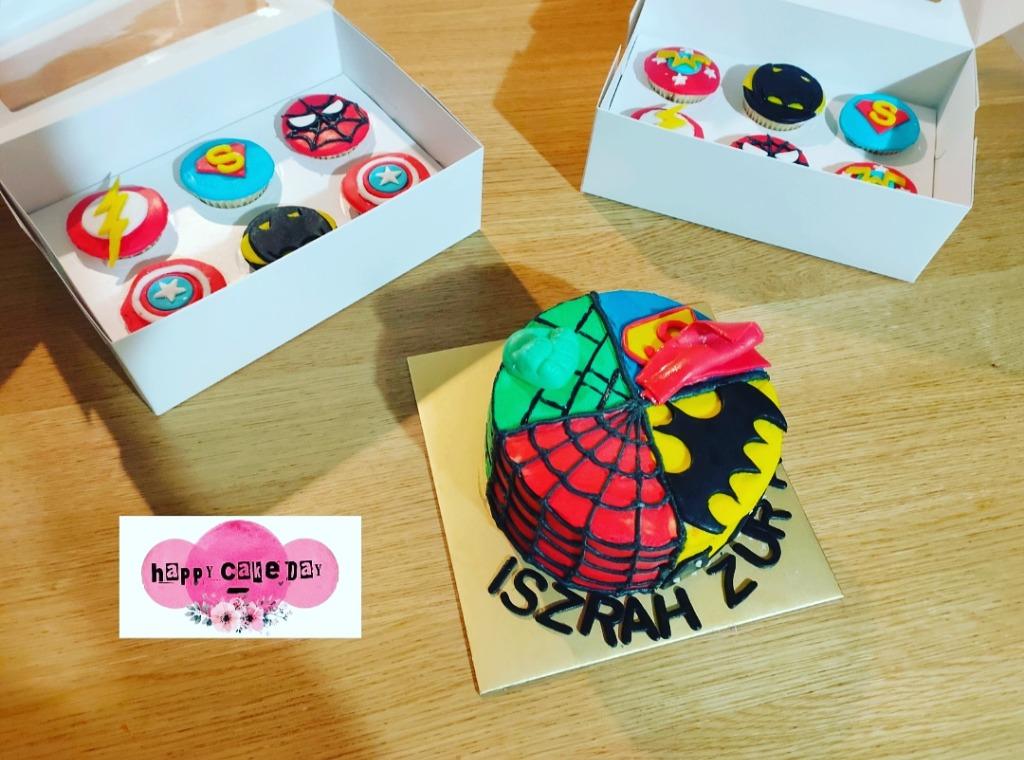 Superhero Marvel/DC Cake Cupcake Set, Food & Drinks, Homemade Bakes on Carousell