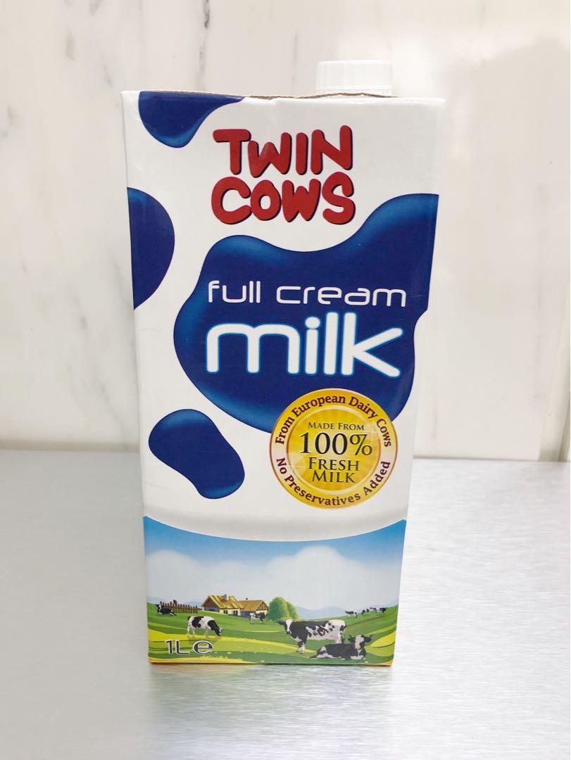 Twin Cows UHT Full Cream Milk, Food & Drinks, Packaged & Instant Food ...