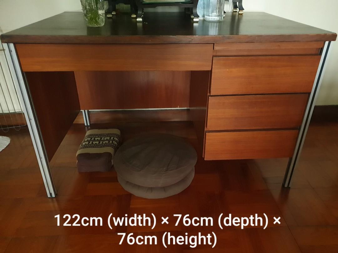 Vintage Office Study Desk Table circa 1980s, Furniture & Home Living ...