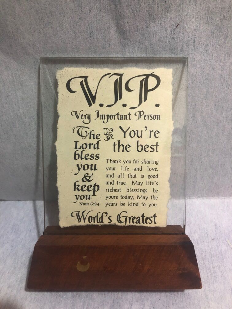 VIP plaque from Papemelroti, Furniture & Home Living, Home Decor, Other ...