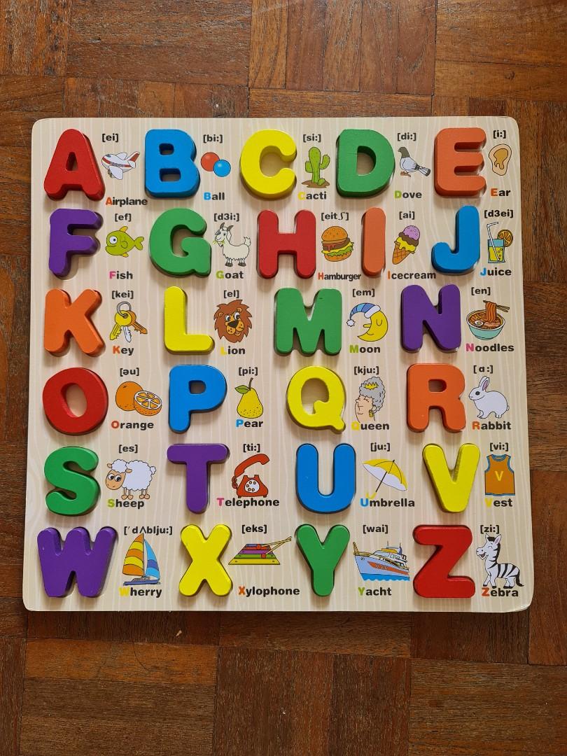 Wooden Letter Puzzle, Hobbies & Toys, Toys & Games on Carousell